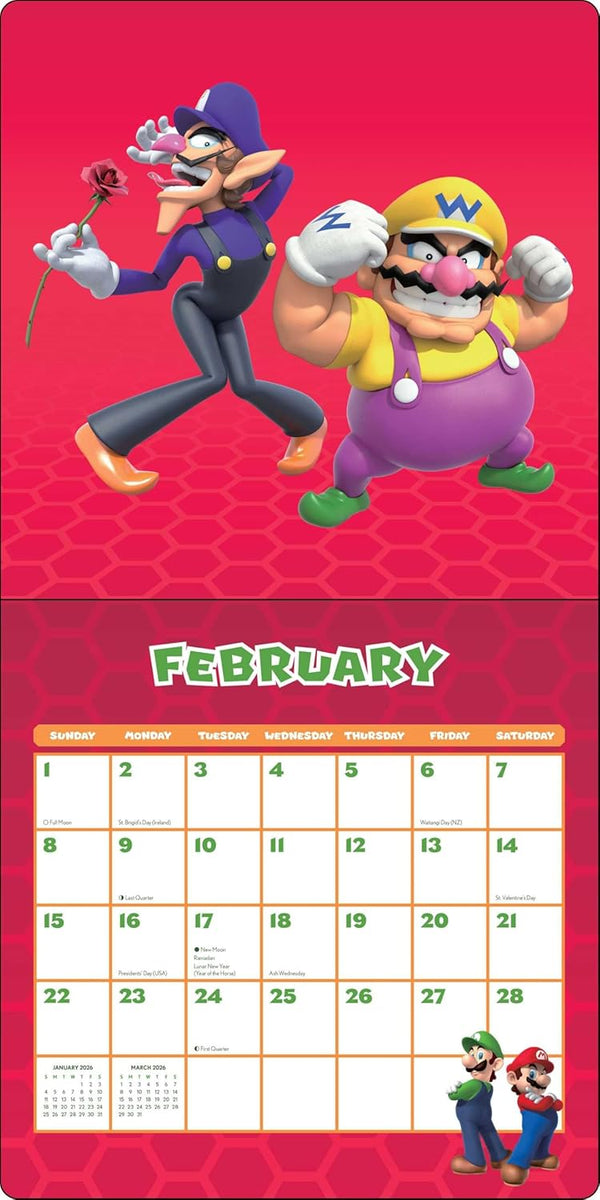 SUPER MARIO 2026 WALL CALENDAR – Jerrol's