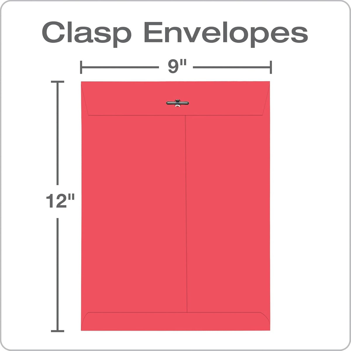 9X12 CLASP ENVELOPES RED – Jerrol's