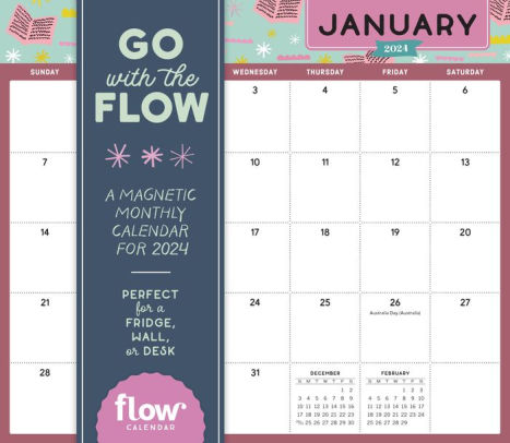 GO WITH THE FLOW: A MAGNETIC MONTHLY CALENDAR 2024 - WORKMAN CALENDARS ...