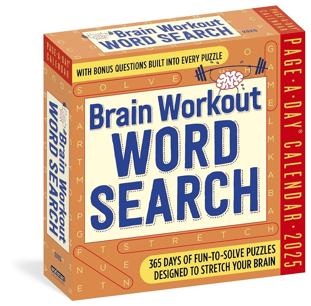 BRAIN WORKOUT WORD SEARCH PAGE-A-DAY CALENDAR 2025 - WORKMAN CALENDARS ...