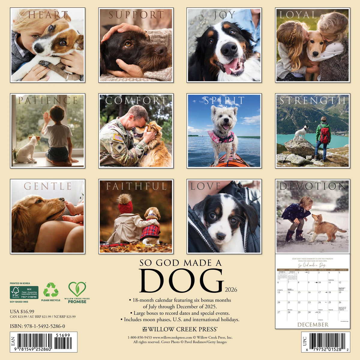 2026 So God Made A Dog Wall Calendar – Jerrol's