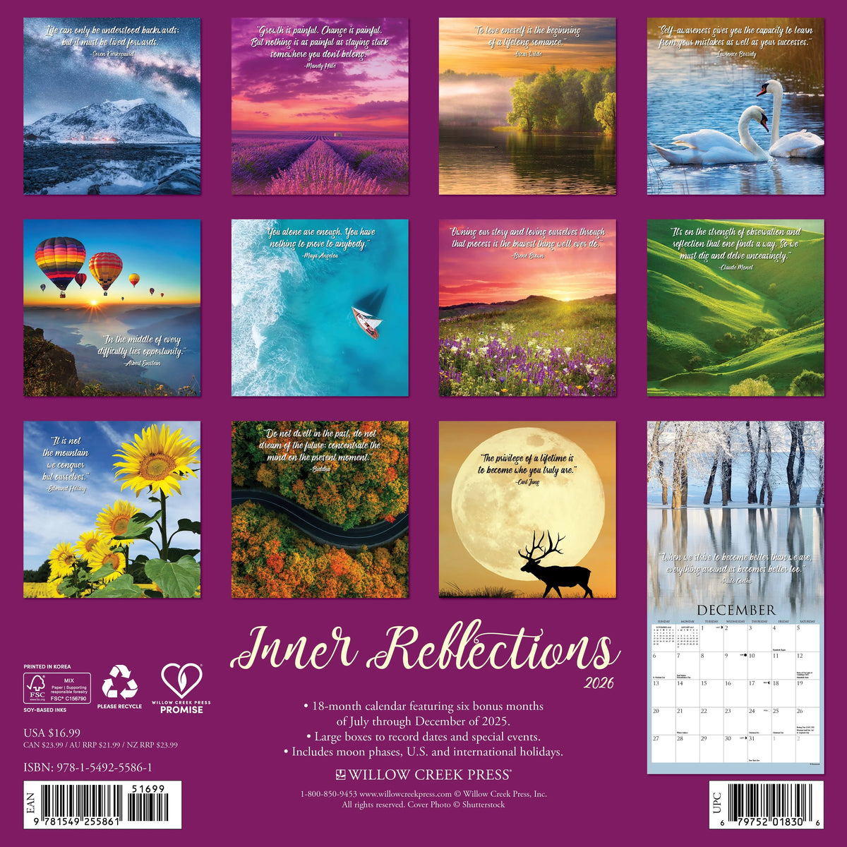 2026 Inner Reflections Wall Calendar – Jerrol's