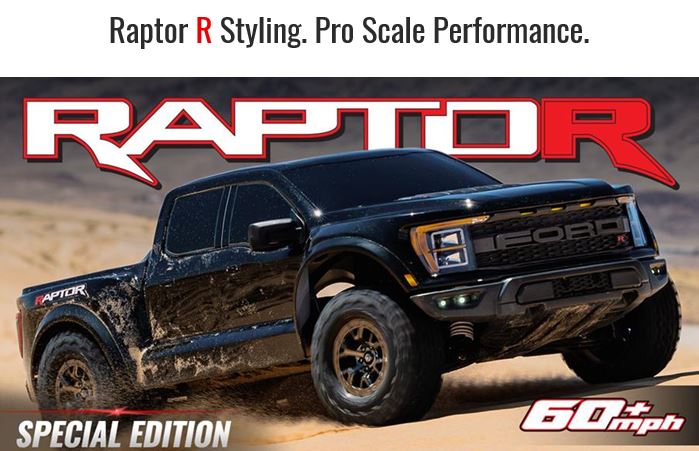 TRAXXAS FORD RAPTOR R 4X4 VXL BLACK – Jerrol's