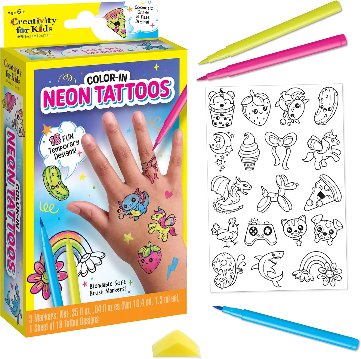 COLOR-IN NEON TATTOOS KIT – Jerrol's