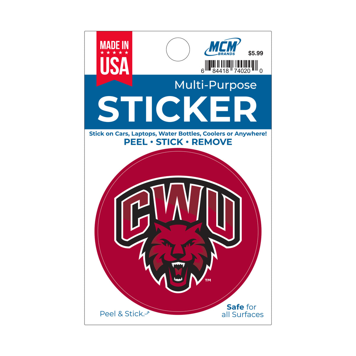CWU ROUND STICKER – Jerrol's